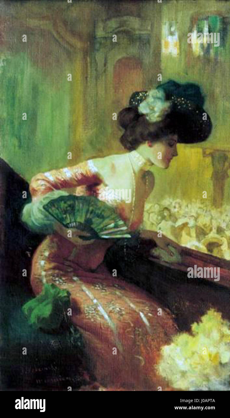 'W loży teatralnej' ('In the Theatre Box') is a painting by Polish ...