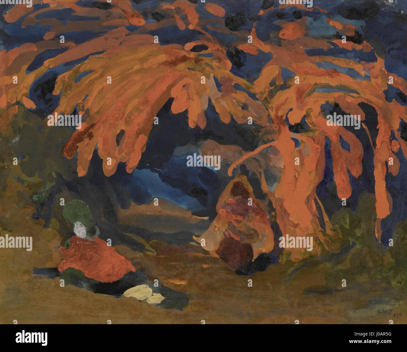 Léon Bakst - Set design fot act II of La Pisanelle (1917 Stock Photo ...