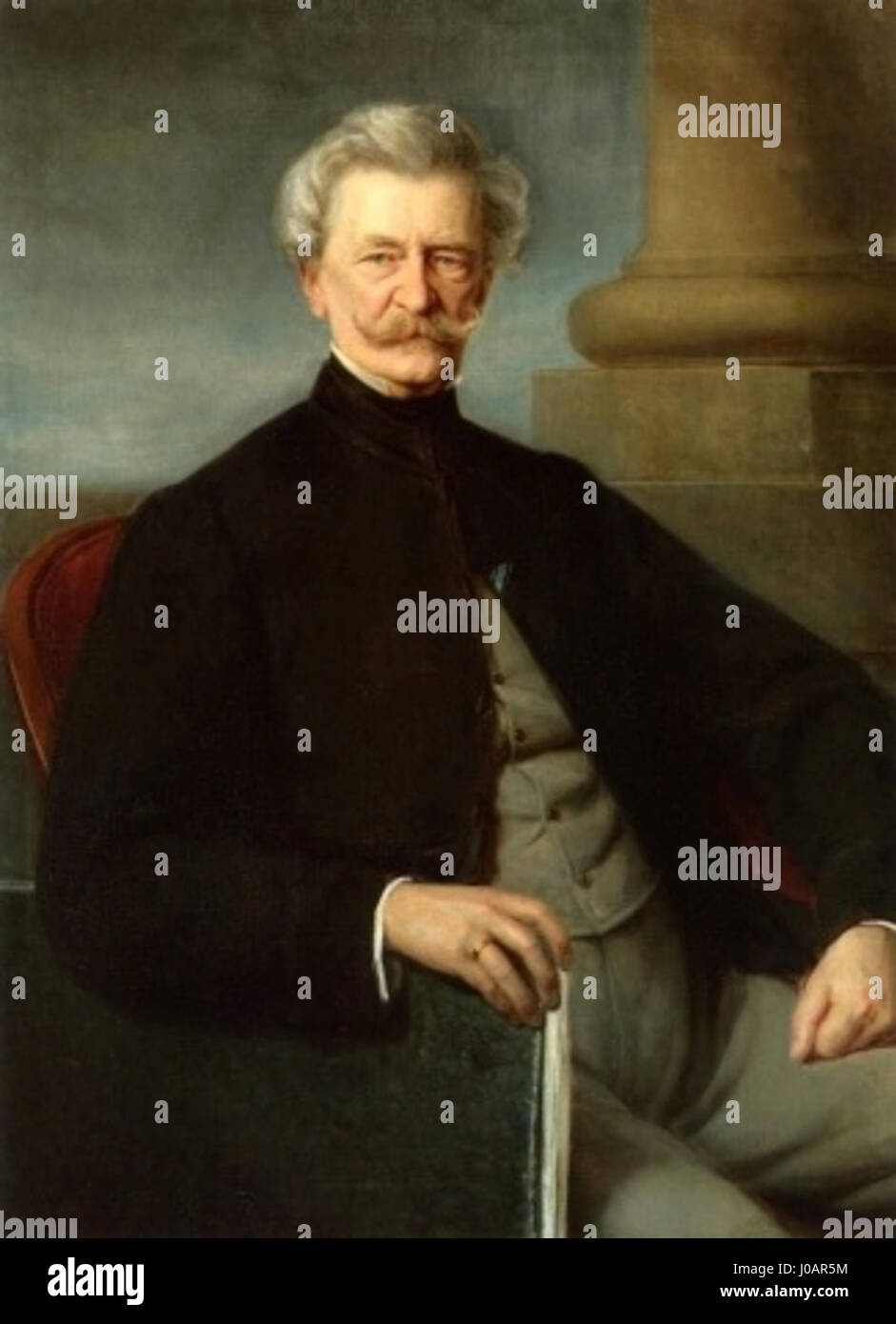 A painting by Seweryn Mielzynski depicting a scene with a strong ...