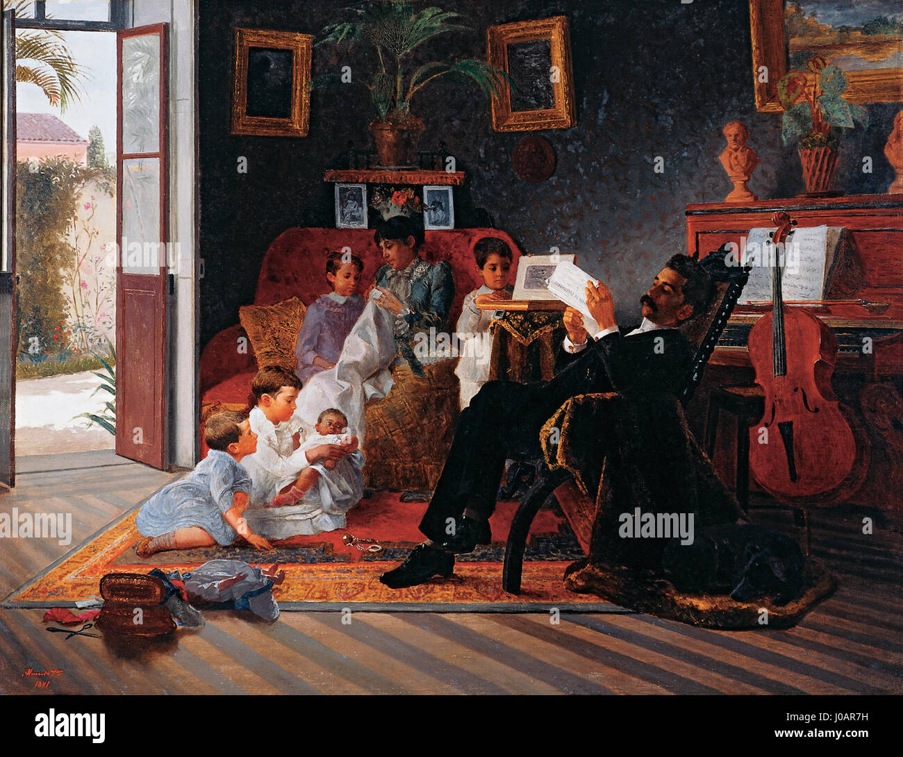 Almeida Júnior’s painting 'Scene of Adolfo Pinto’s Family' depicts a ...