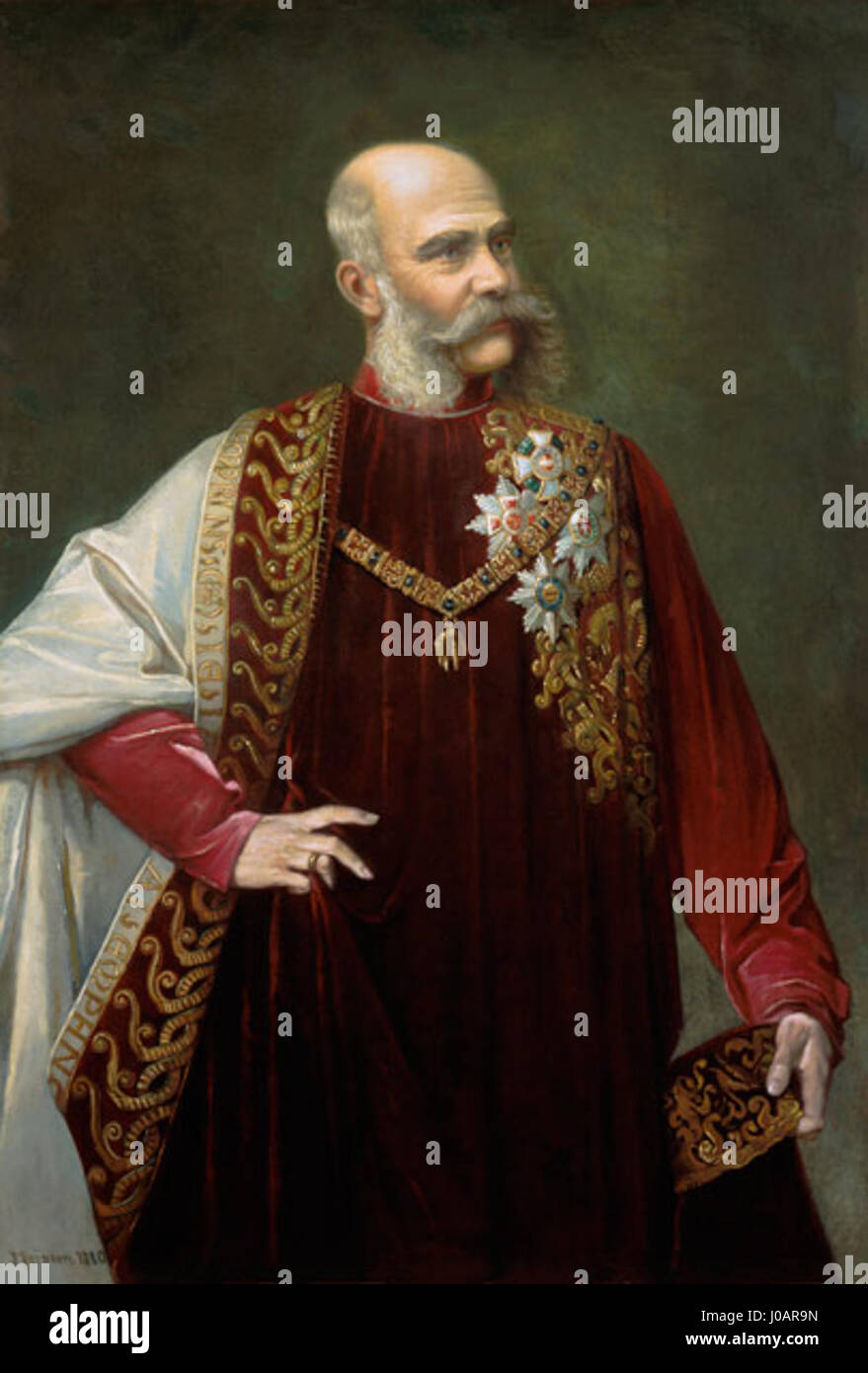 This portrait of Kaiser Franz Joseph I of Austria, a key figure in ...