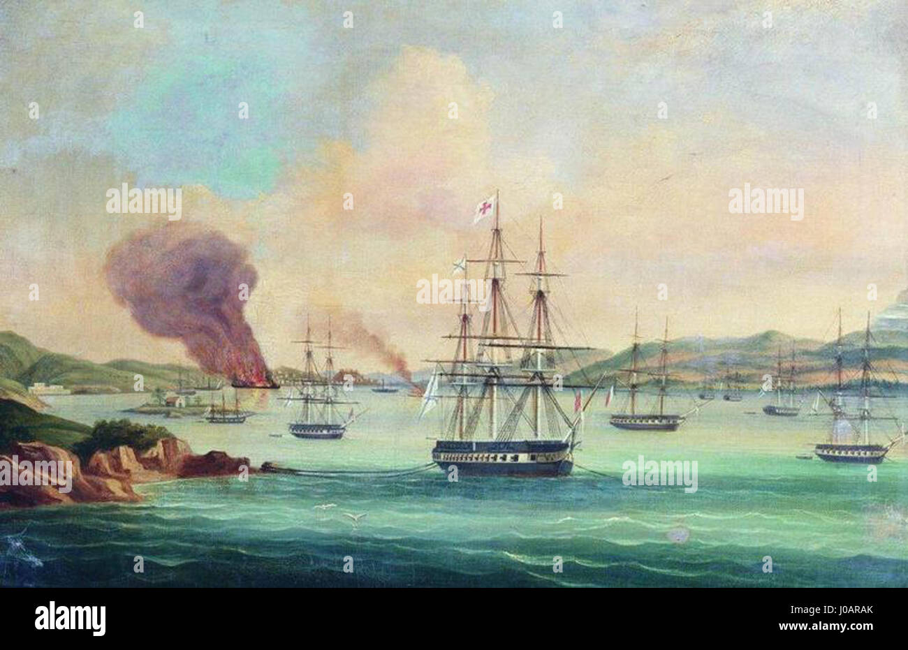 This painting, titled 'Girl in a Red Sarafan Holding a Book - Bank of ...