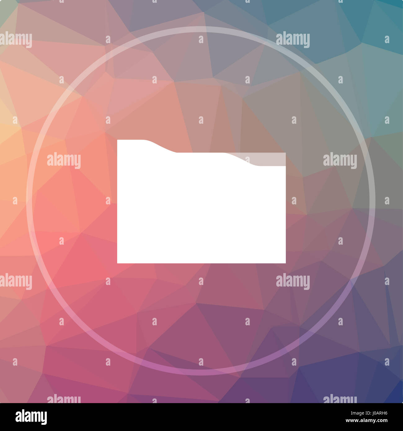 Folder icon. Folder website button on low poly background Stock Photo ...