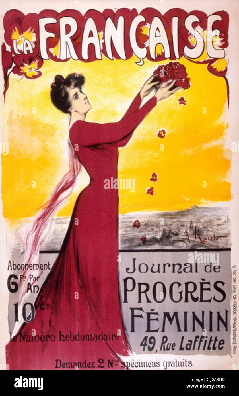 ‘La Française’ (1906) is a poster artwork promoting the French national ...