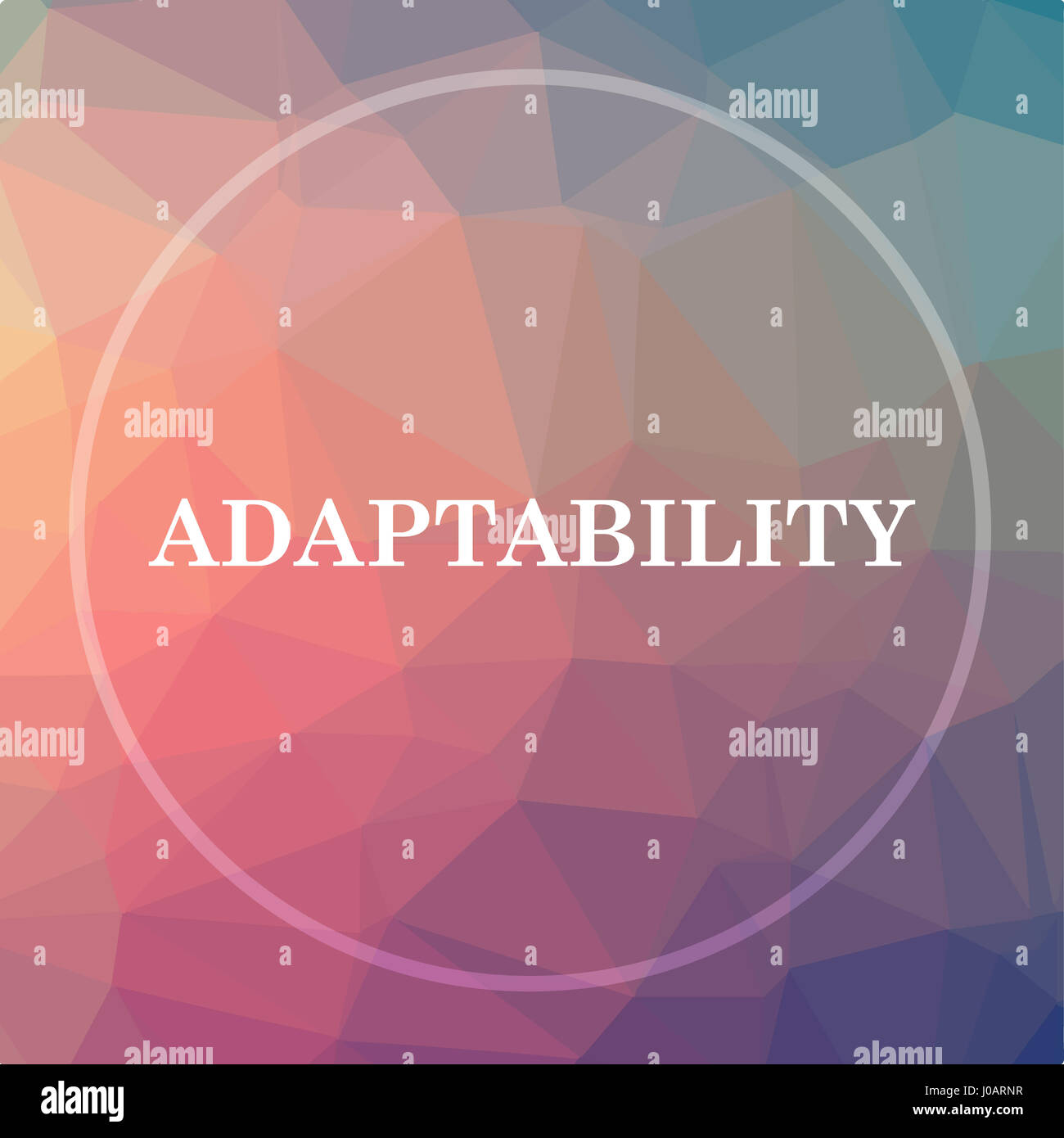 Adaptability icon. Adaptability website button on low poly background ...
