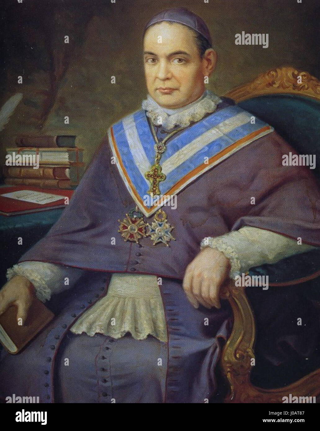 A portrait of San Antonio María Claret, displayed at the Museo Nacional ...