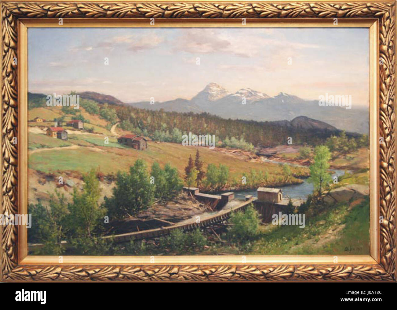 'Fjellgård med tømmerdrift' by Andreas Edvard Disen is a Norwegian ...