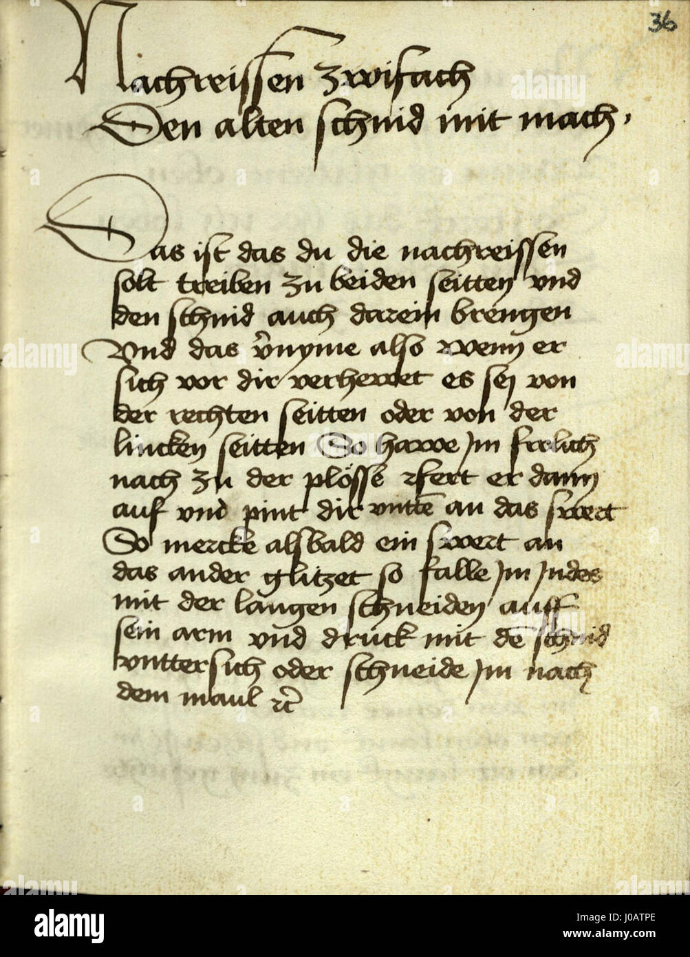 This medieval manuscript page, identified as Cod.I.6.4§.3 036r ...