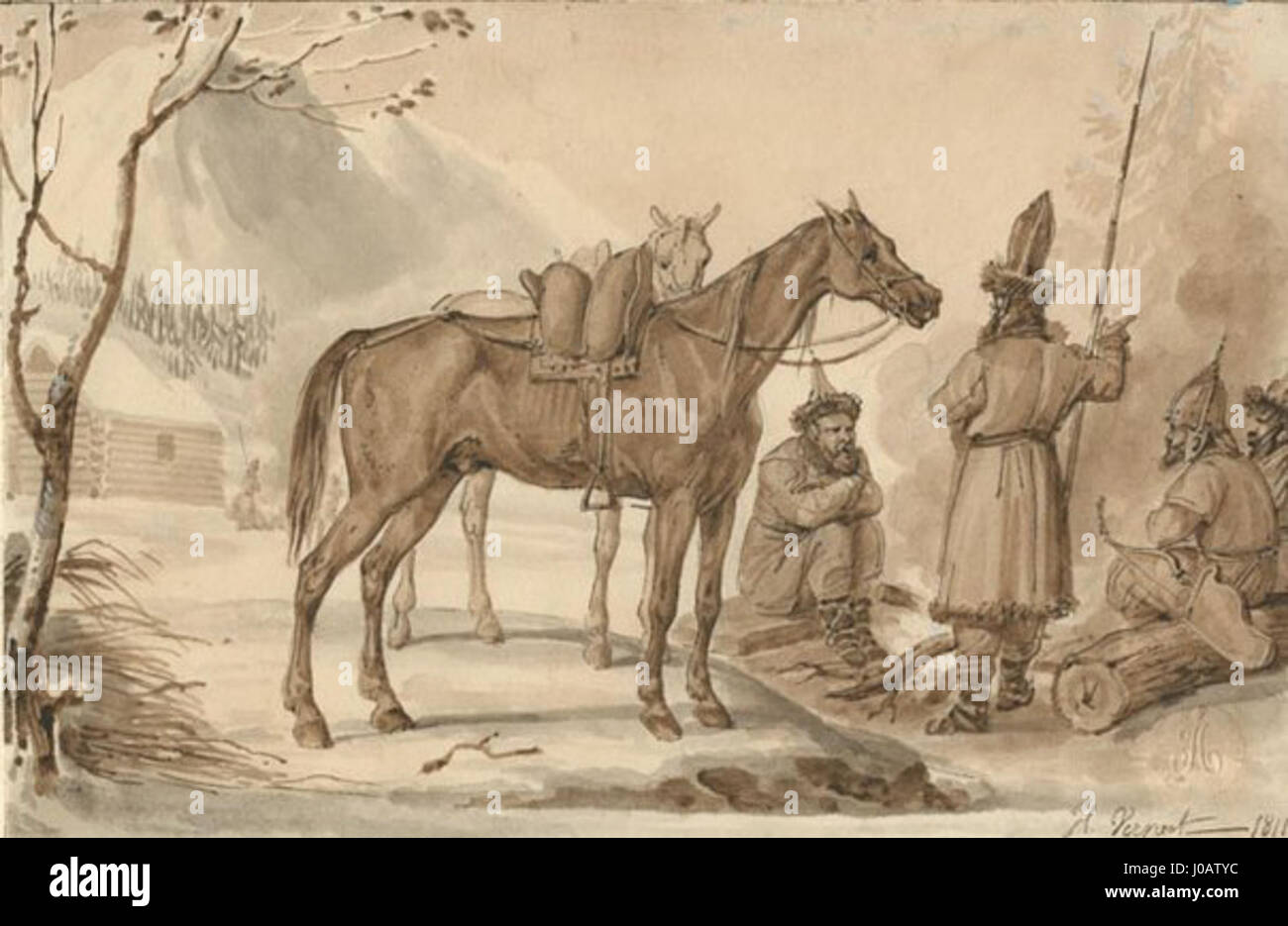 A portrait of Dmitry Ivanovich Mendeleev, the Russian chemist known for ...