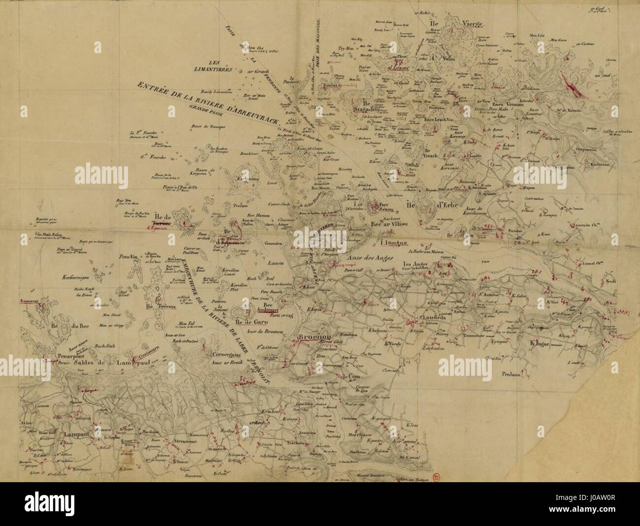 The 'Carte région des Abers' is a detailed map of the Abers region in ...