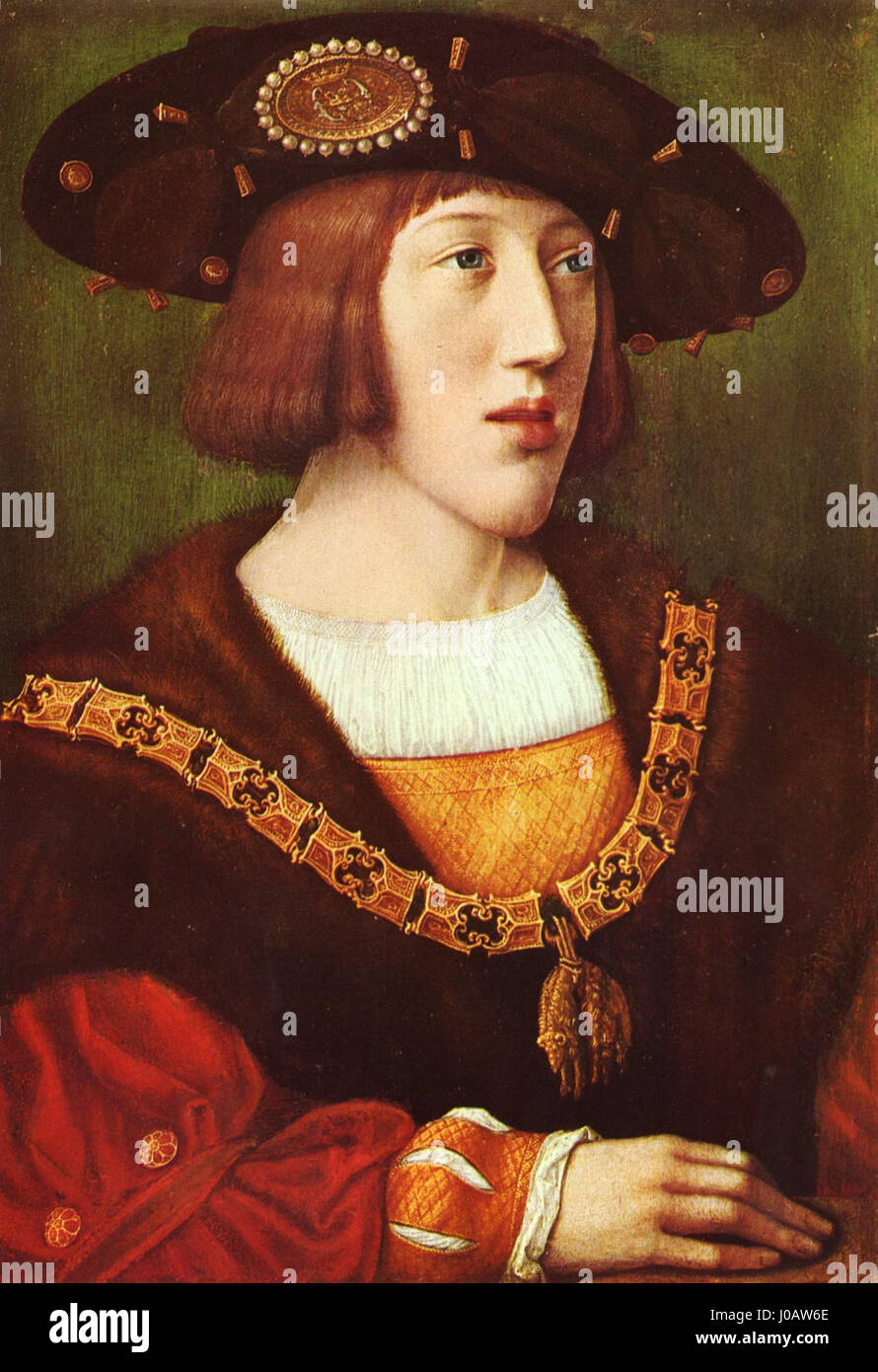 This portrait of Charles V after the original by Bernhard van Orley is ...