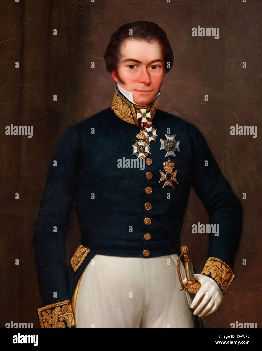 This portrait by Jean-Louis Gilson depicts Jean Baptiste Gellé, likely ...