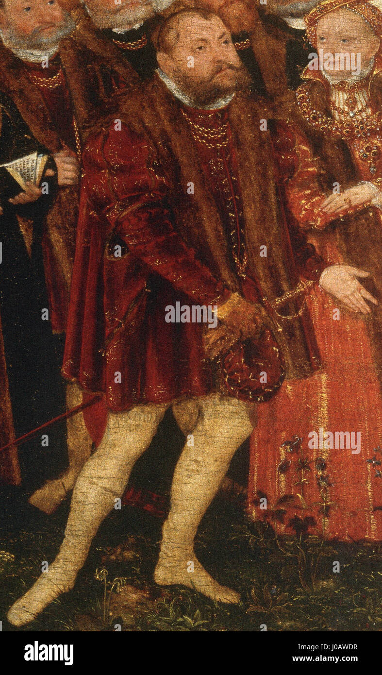 This painting, attributed to Lucas Cranach the Elder, depicts Johann Brandenburg Küstrin, a ...