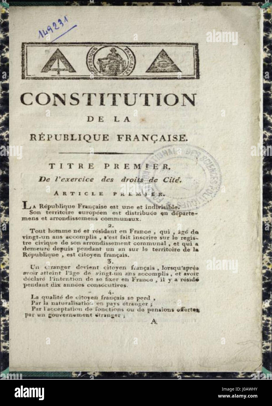 Constitution francaise hi-res stock photography and images - Alamy