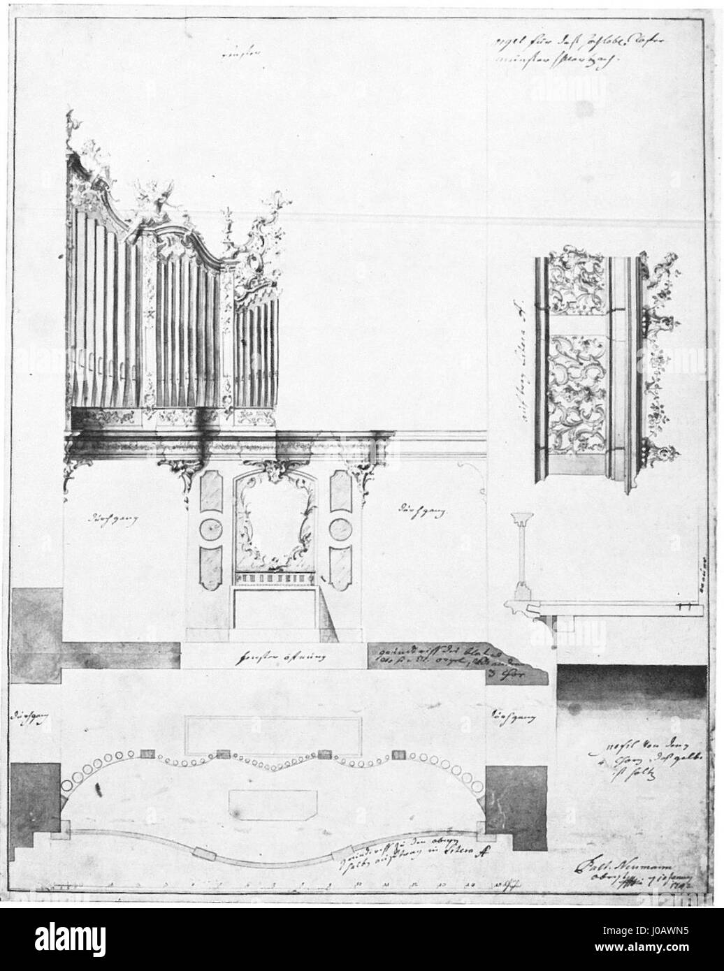 'Entwurf Chororgel Mönchengladbach' is an architectural design of the ...