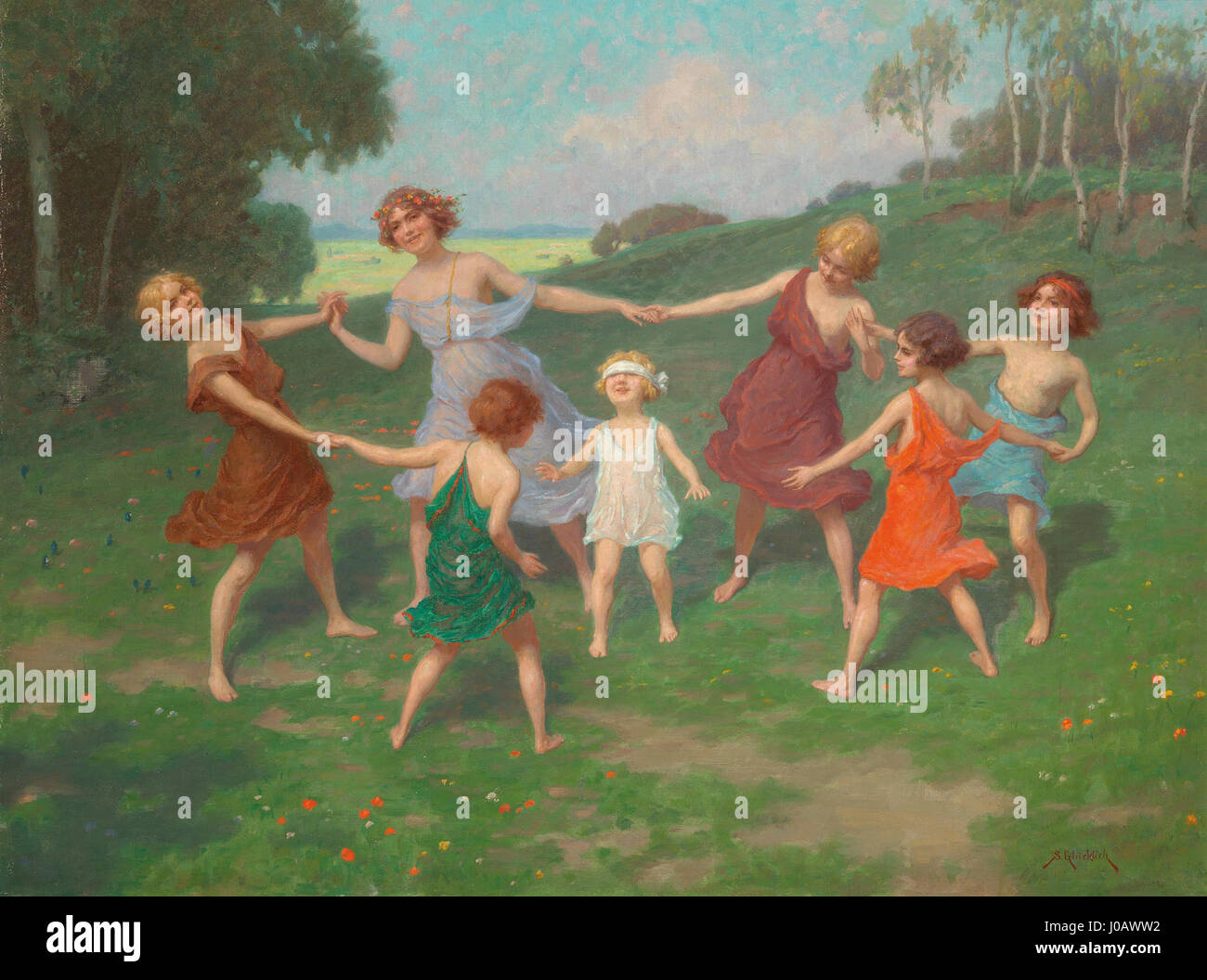 *Blinde Kuh* by *Simon Glücklich* portrays a traditional German ...