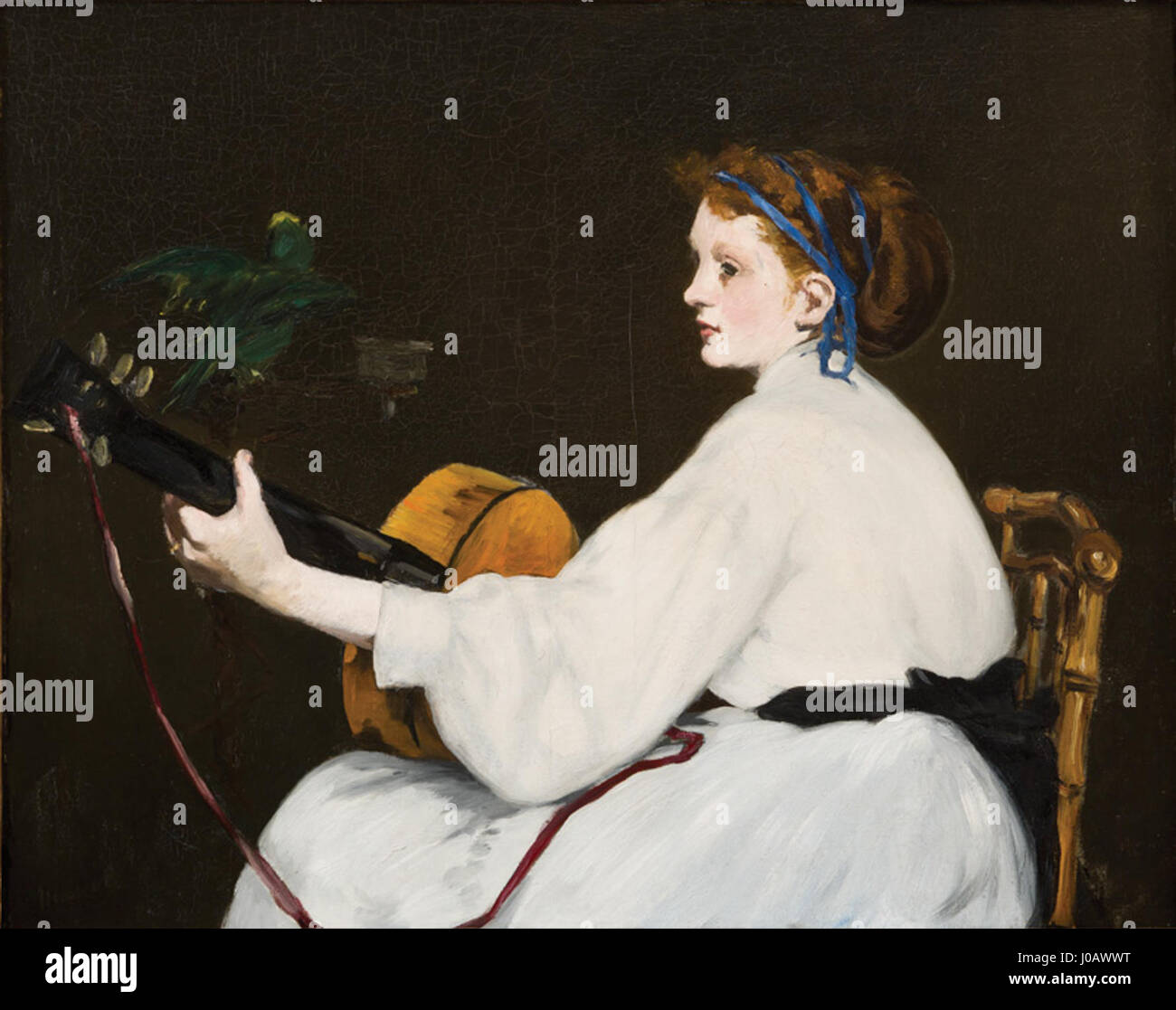 'The Guitar Player' is a painting by Édouard Manet, showcasing a seated ...
