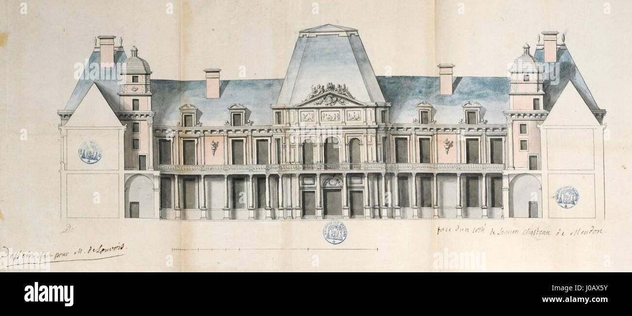 French chateau drawing hi-res stock photography and images - Alamy