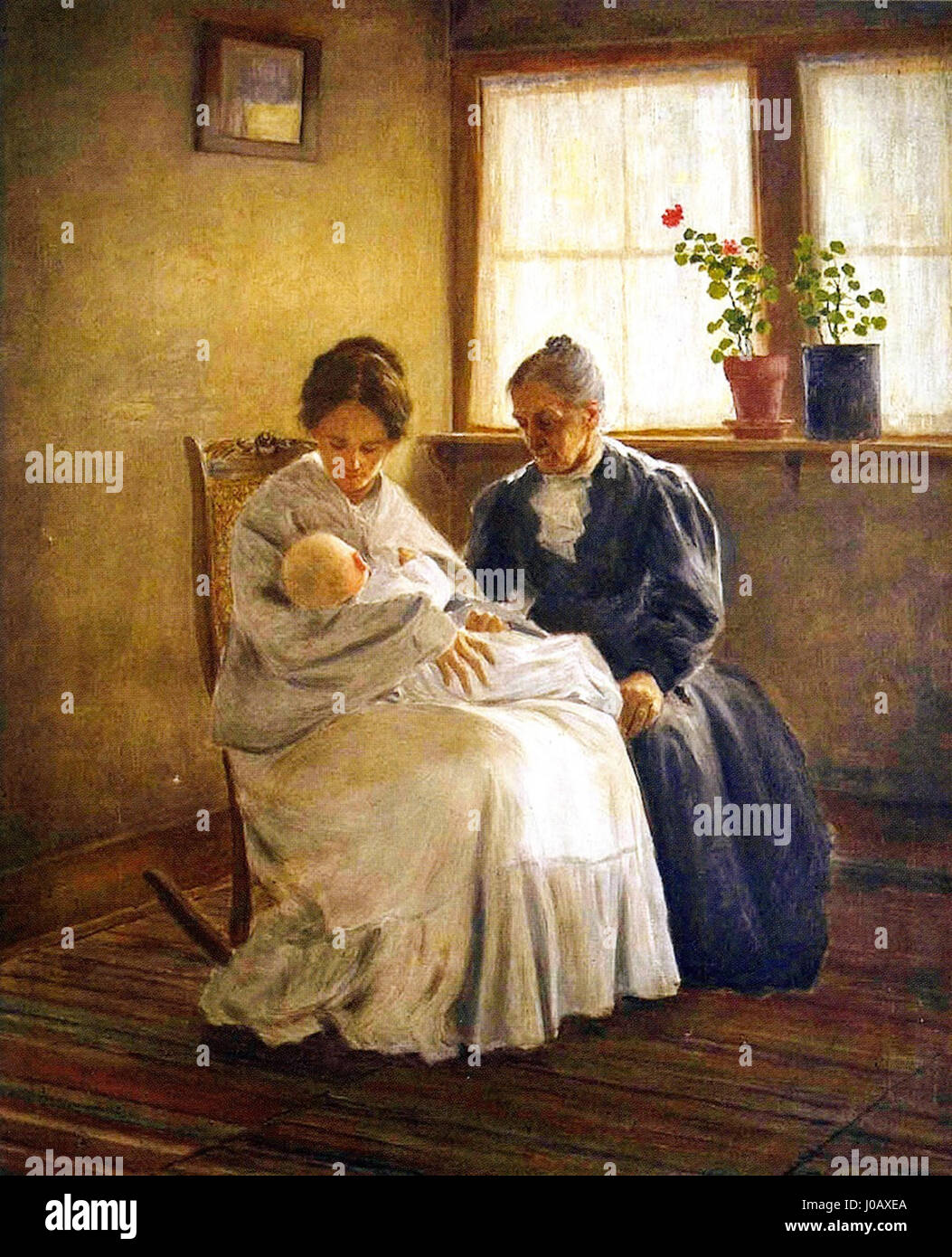 The Firstborn (1900), by George Van Horn Millet Stock Photo - Alamy