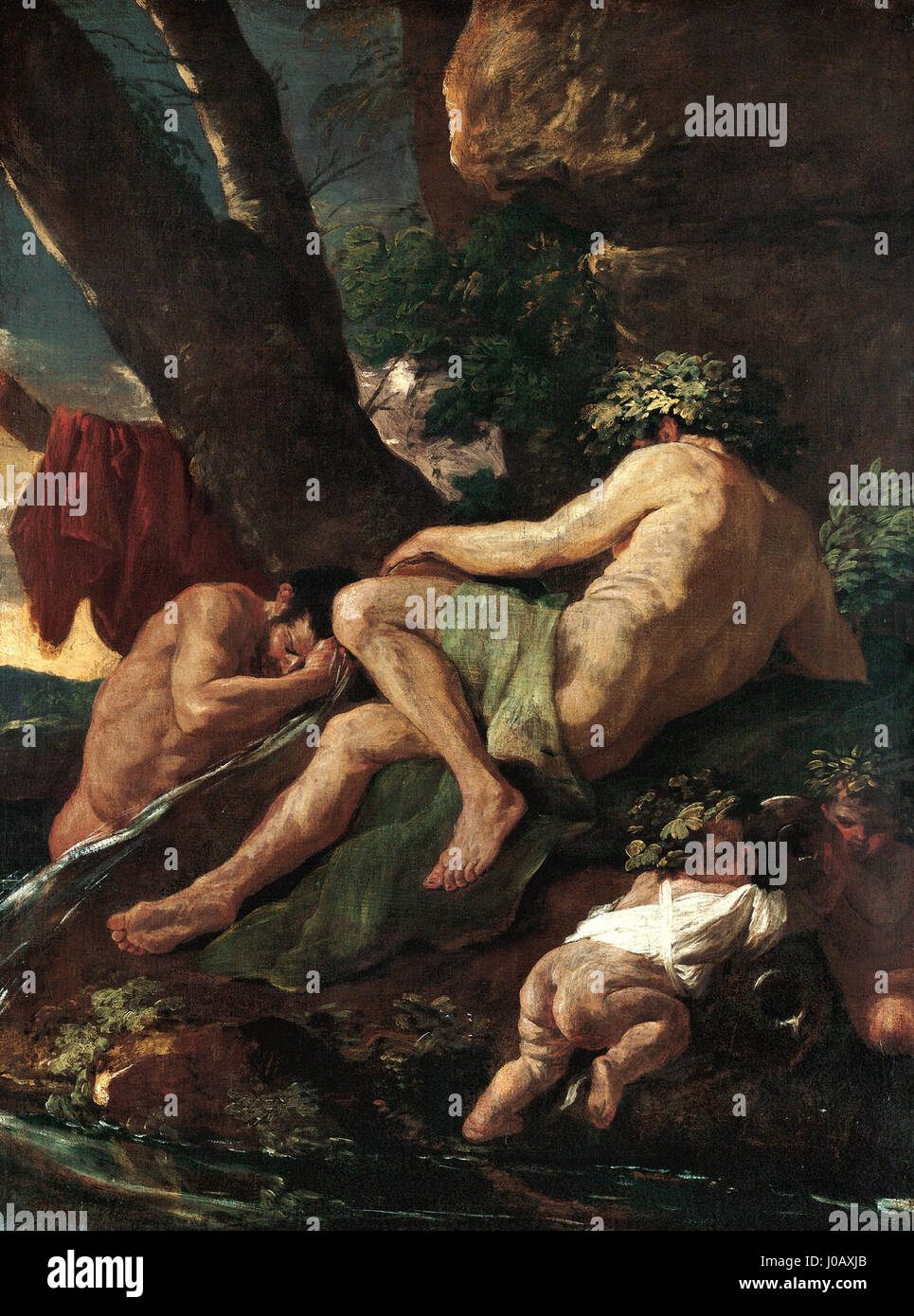 This painting from 1627 depicts King Midas washing in the Pactolus ...