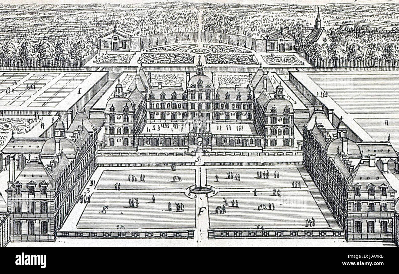 This detailed perspective view of the Château de Richelieu by Marot ...