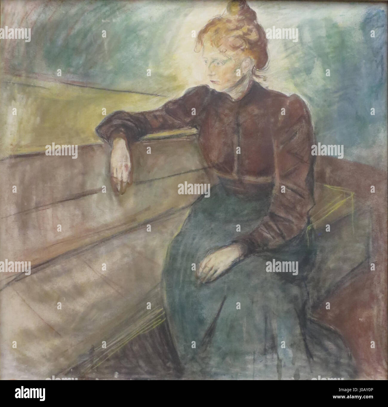 'Dameportræt' (Lady Portrait) by Edvard Munch is an expressive ...