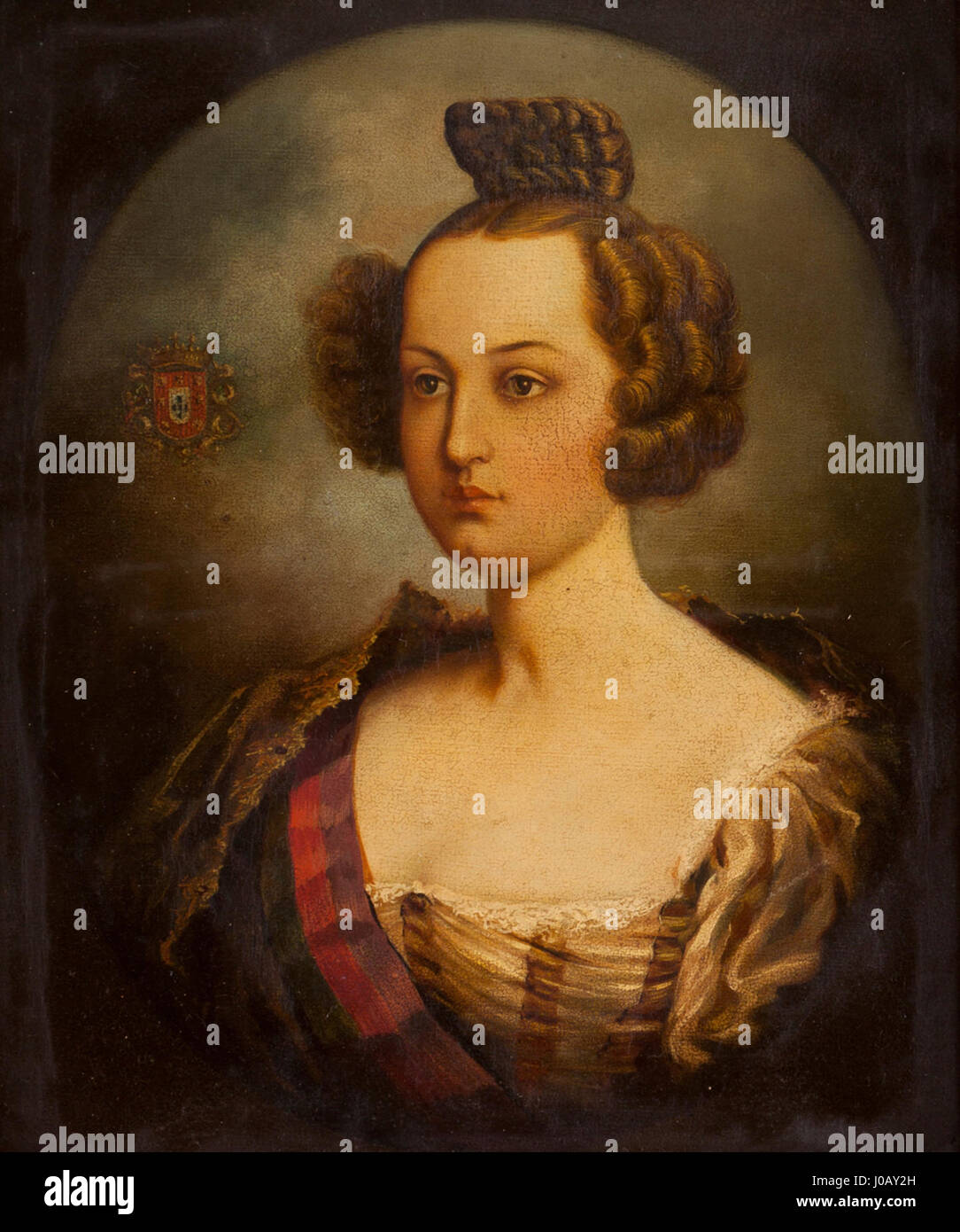 This 19th-century portrait of Queen Maria II of Portugal reflects her ...