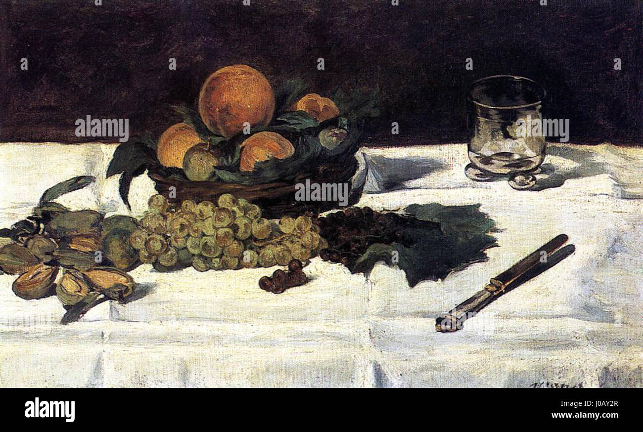 Édouard Manet's 'Fruits sur une table' is a still-life painting from ...