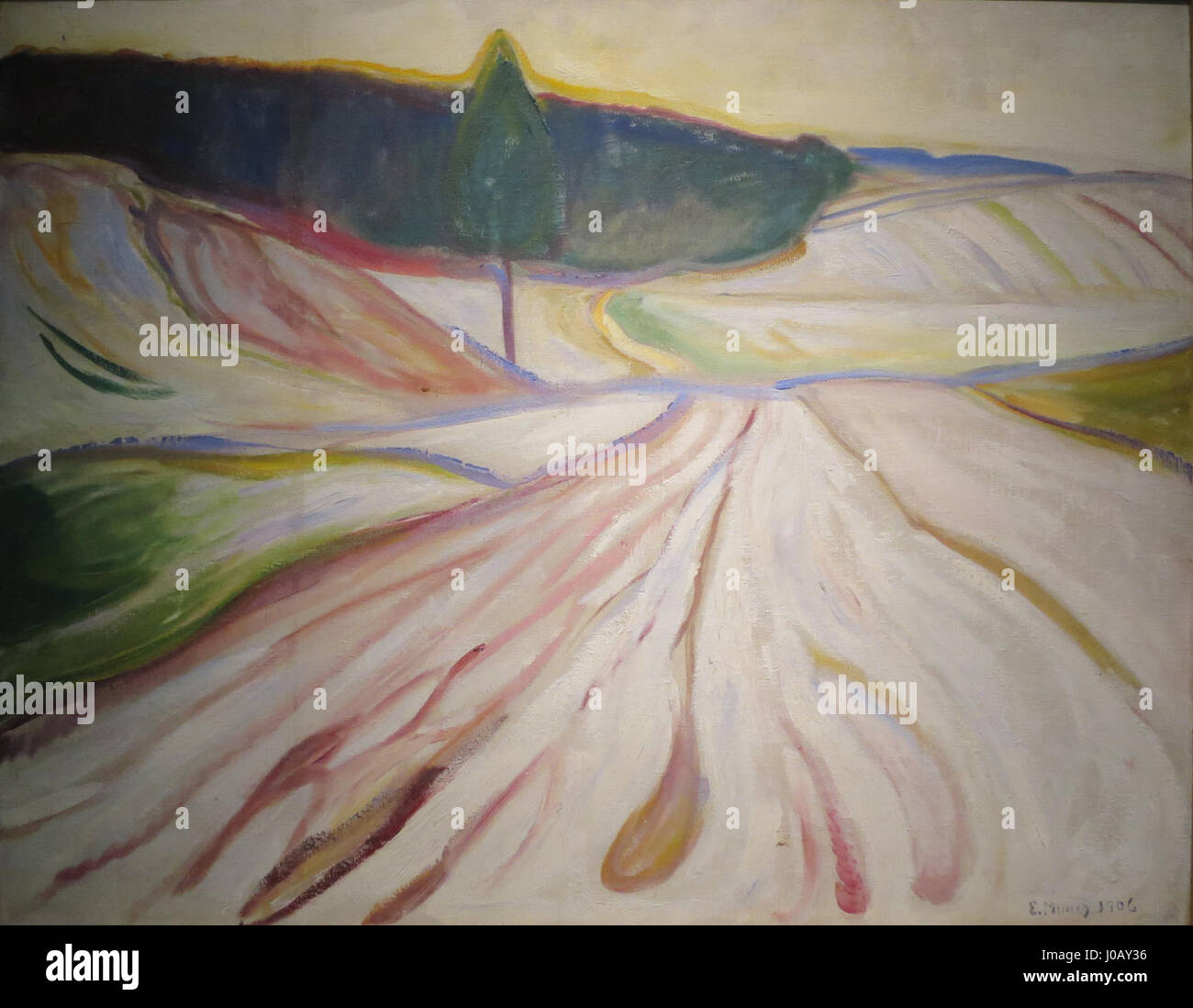 'Winter Landscape from Thüringen' by Edvard Munch, housed at the Bergen ...