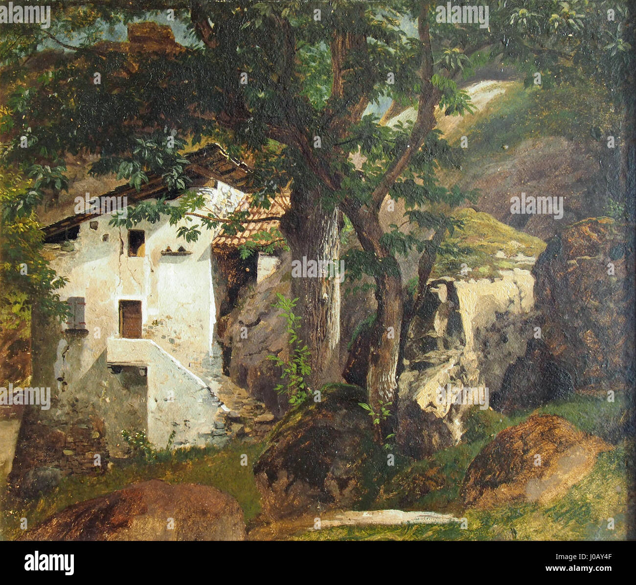 The 'Südtiroler Haus' painting by Schirmer, displayed at Weimar ...