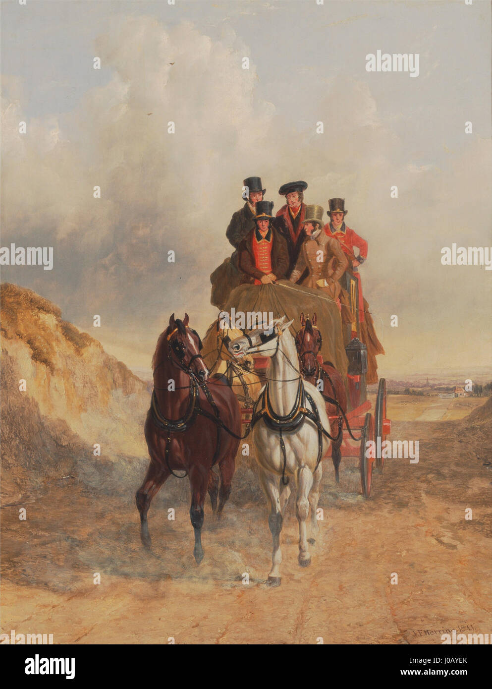 John Frederick Herring, Sr.'s painting 'The Royal Mail Coach on the ...