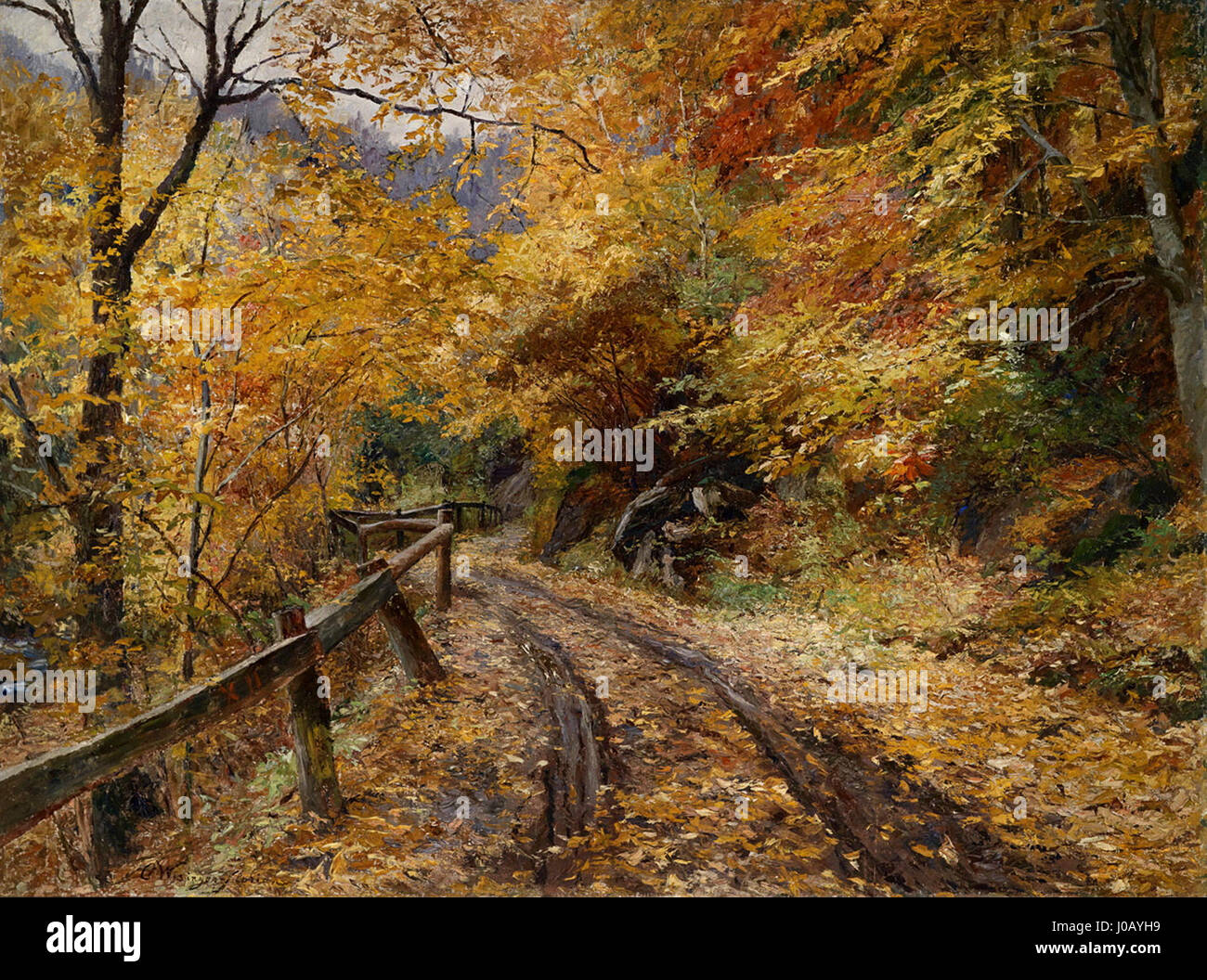'Falling Leaves 2' by Wisinger-Florian captures a tranquil autumn scene ...