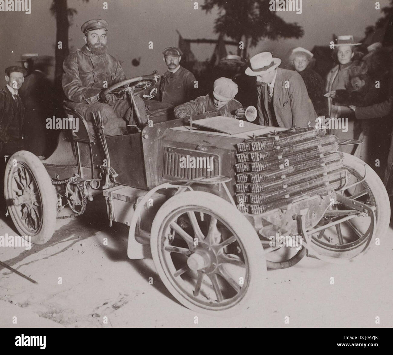 'René de Knyff Paris-Berlin 1901' refers to a vintage automobile ...