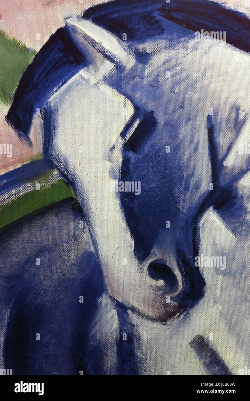 'Der schöne Schein - Blaues Pferd I' by Franz Marc, displayed in the ...