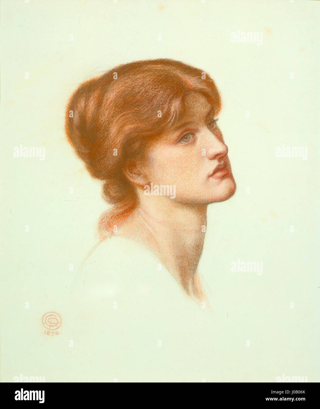 This artwork by Dante Gabriel Rossetti is a preparatory study for his ...