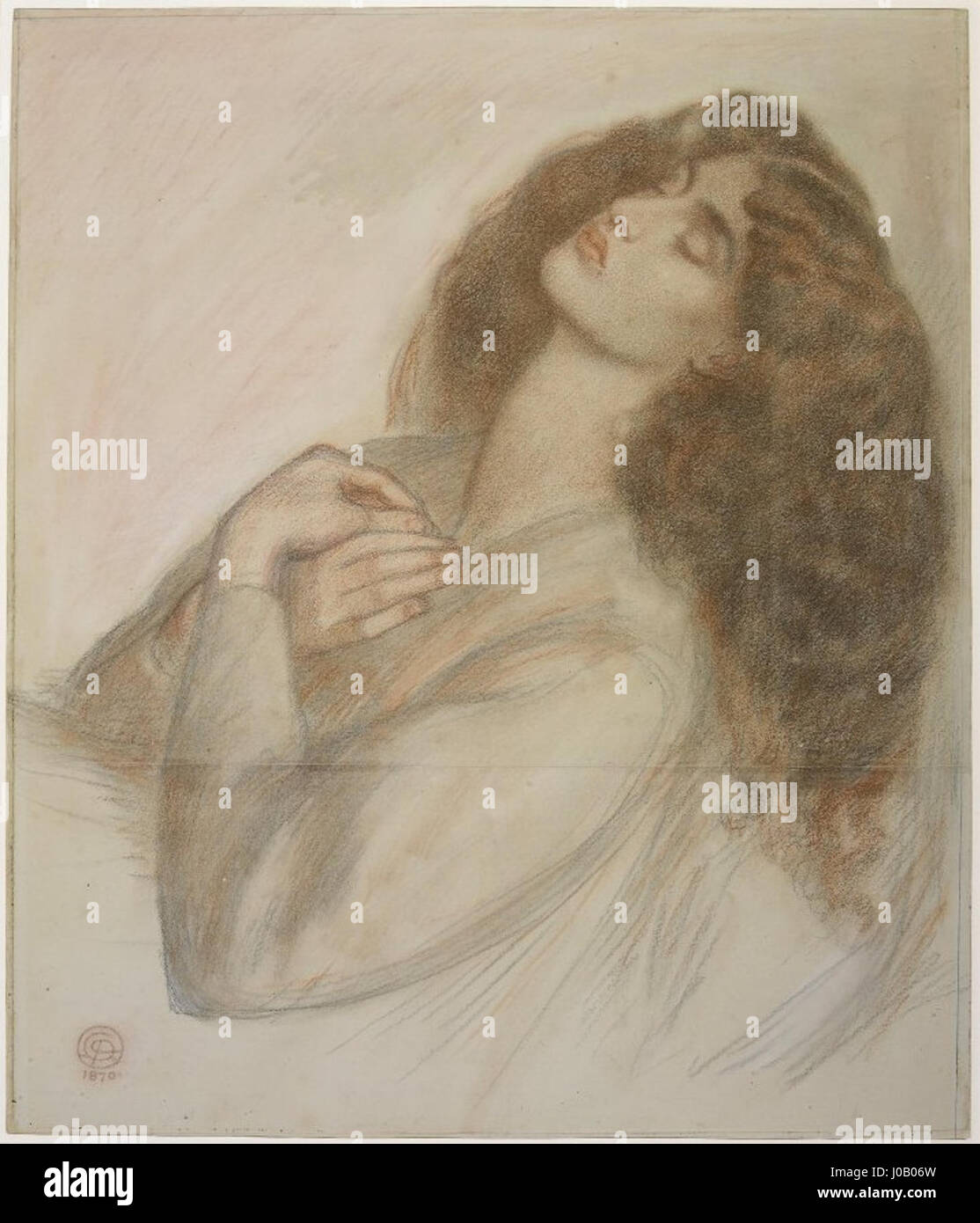 This study by Dante Gabriel Rossetti features Jane Morris as Beatrice ...