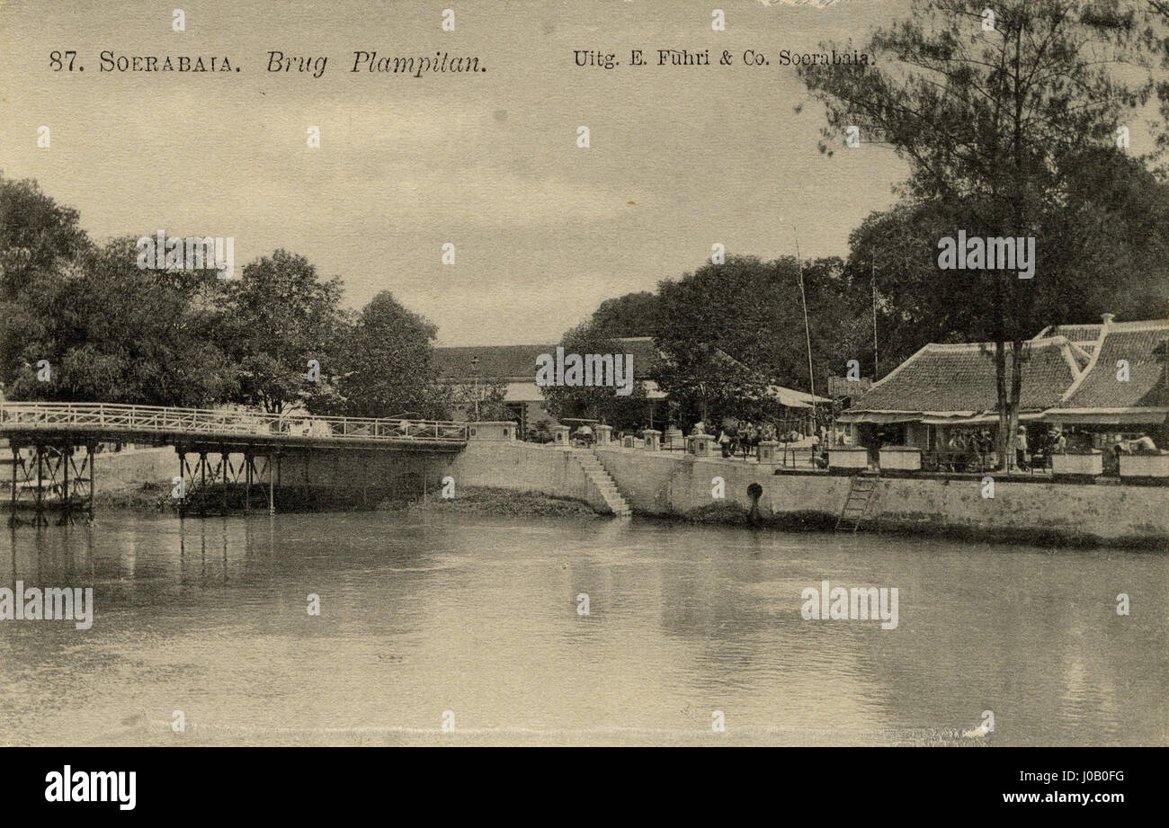 This photograph captures the 'Plamitan Bridge' in Surabaya (Soerabaia ...