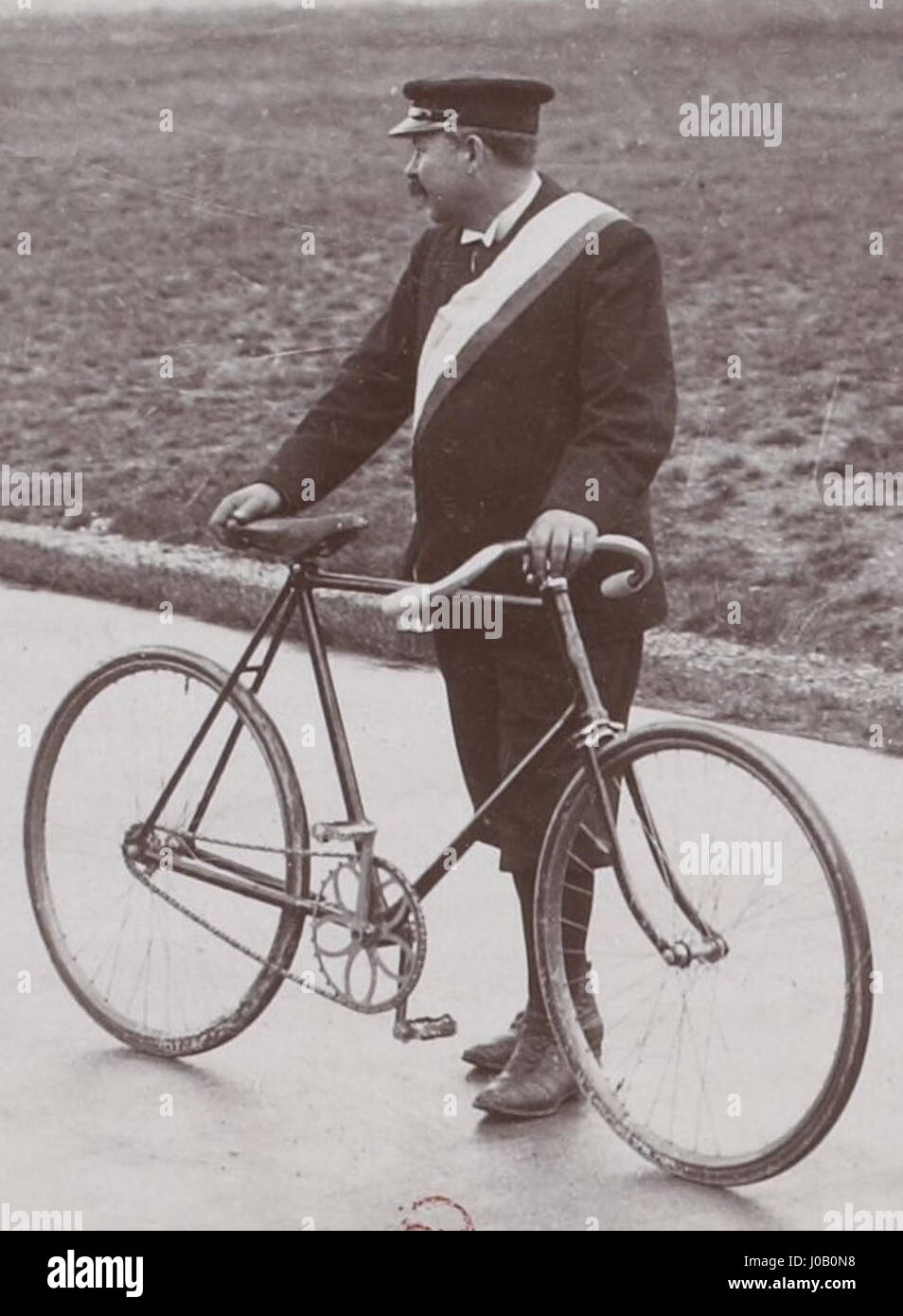 Charles Terront, a renowned French cyclist, is depicted in 1901 as he ...