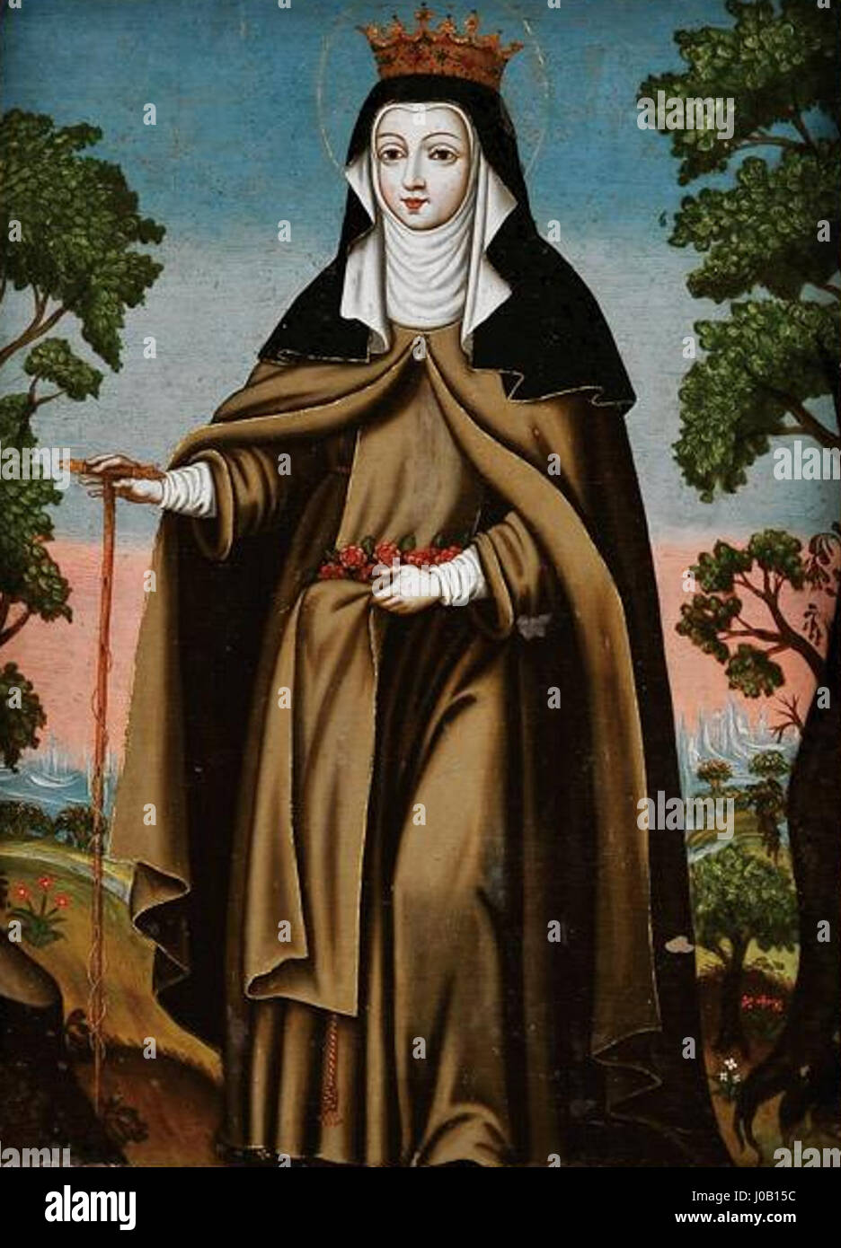 'Santa Isabel' (17th century) by Joana Baptista is a religious painting ...