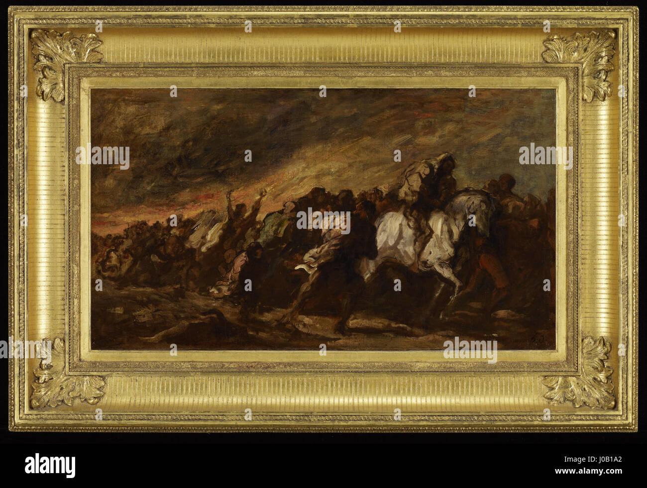 'The Fugitives' by Honoré Daumier portrays the struggle and hardship of ...