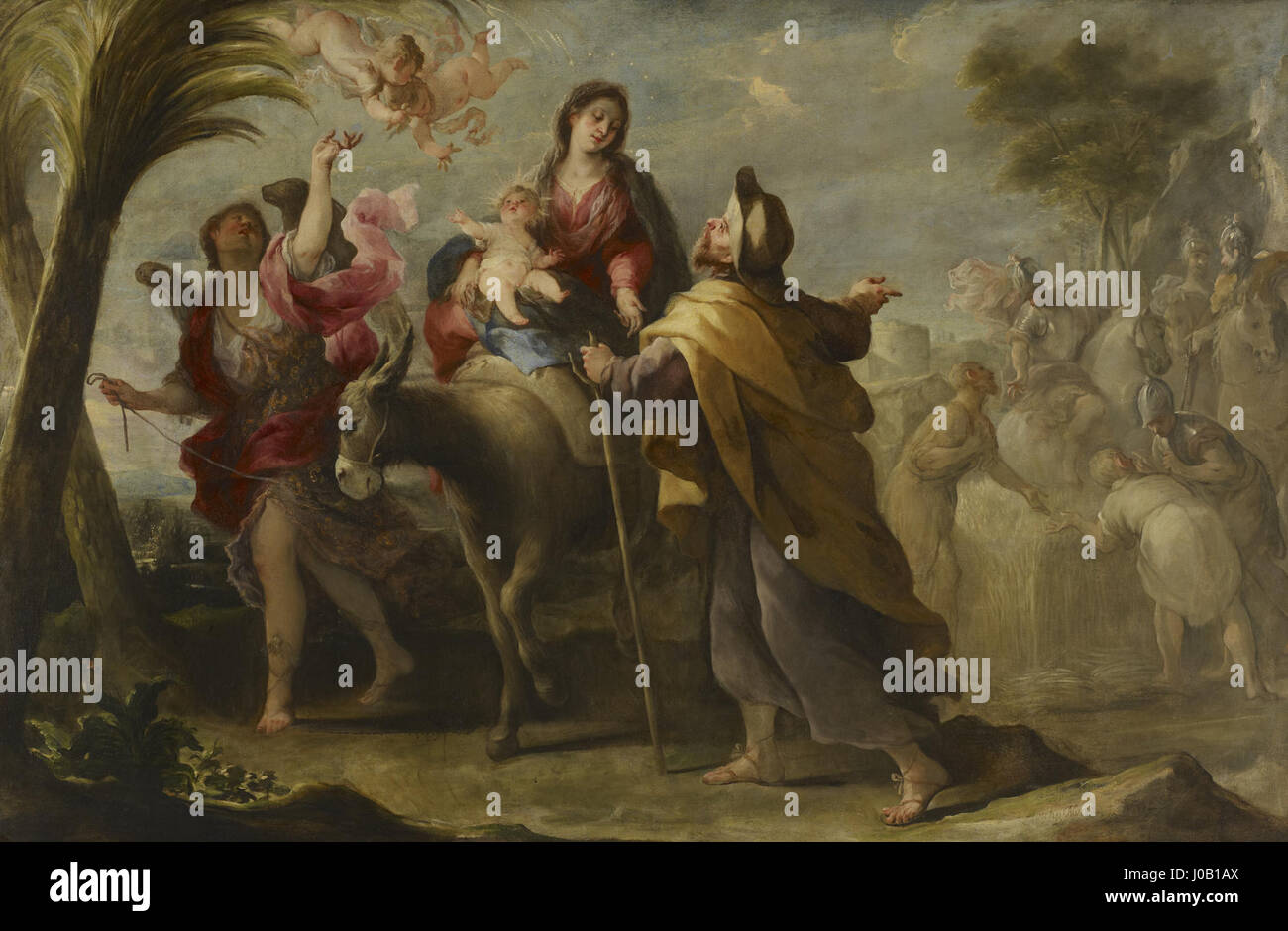 'The Flight into Egypt' by Jos‚ Moreno depicts the biblical scene of ...