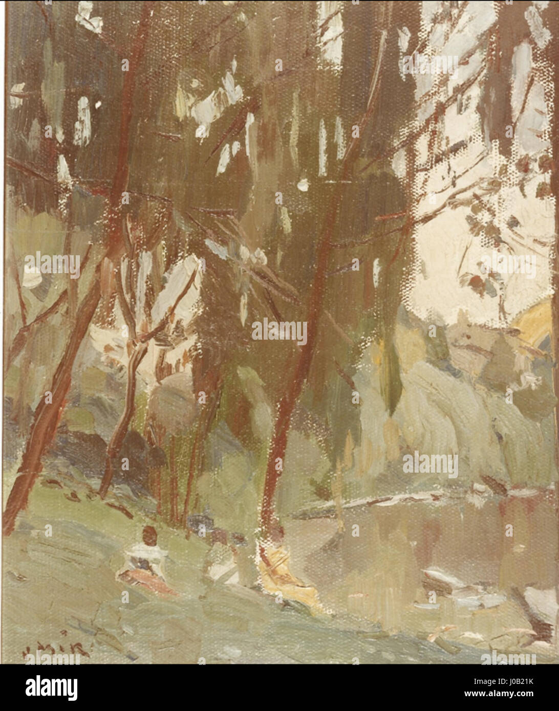 'Paisatge' by Joaquim Mir is a landscape painting depicting the natural ...