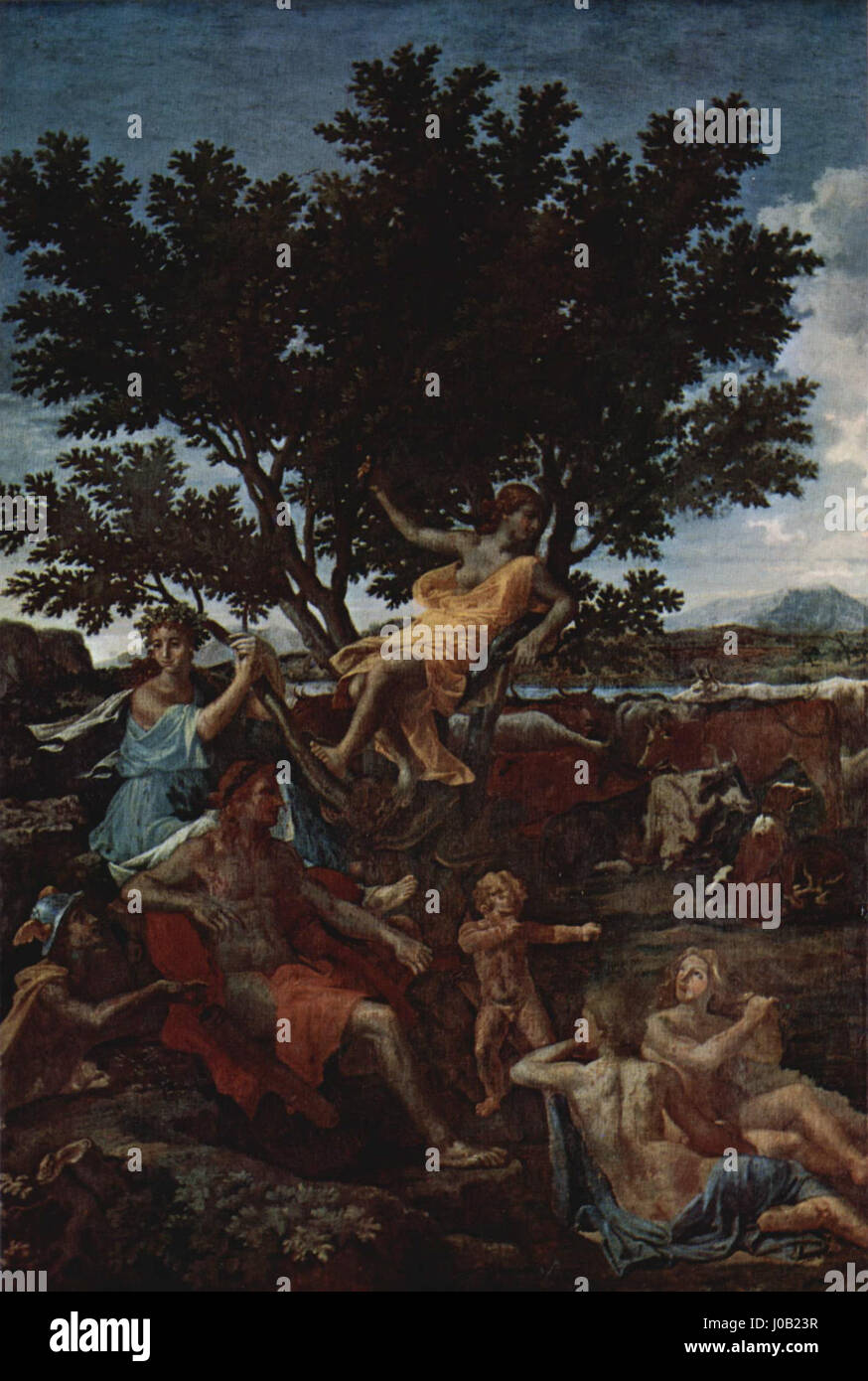 This painting by Nicolas Poussin, ‘Apollo and Daphne’, depicts the ...