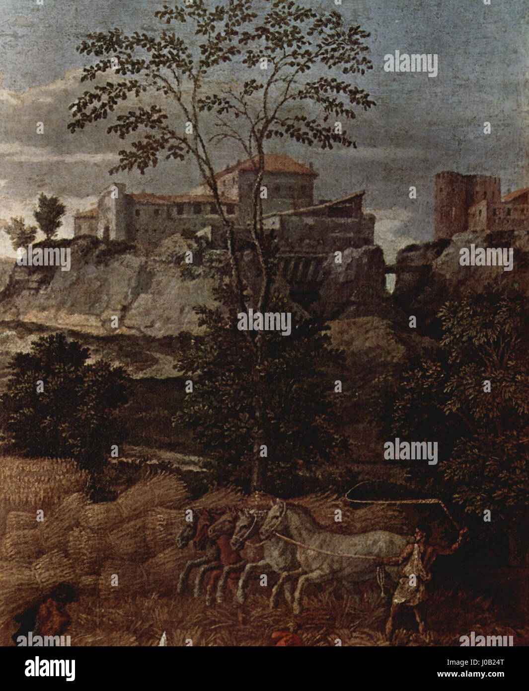 A detail from Nicolas Poussin’s 'L'Été' or 'Ruth and Boaz', part of his ...