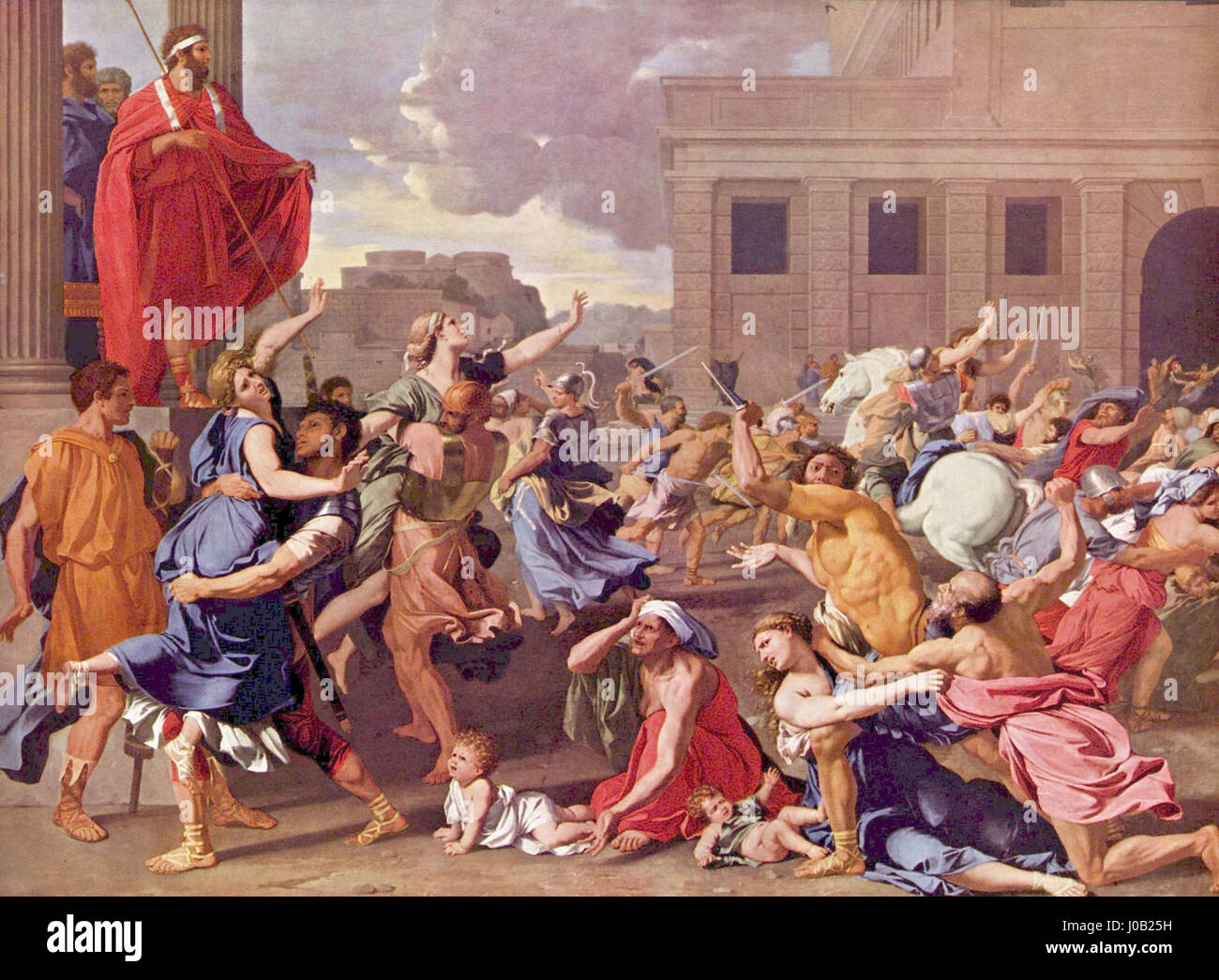 Nicolas Poussin's 'L'Enlèvement des Sabines' (1634-1635) depicts the ...