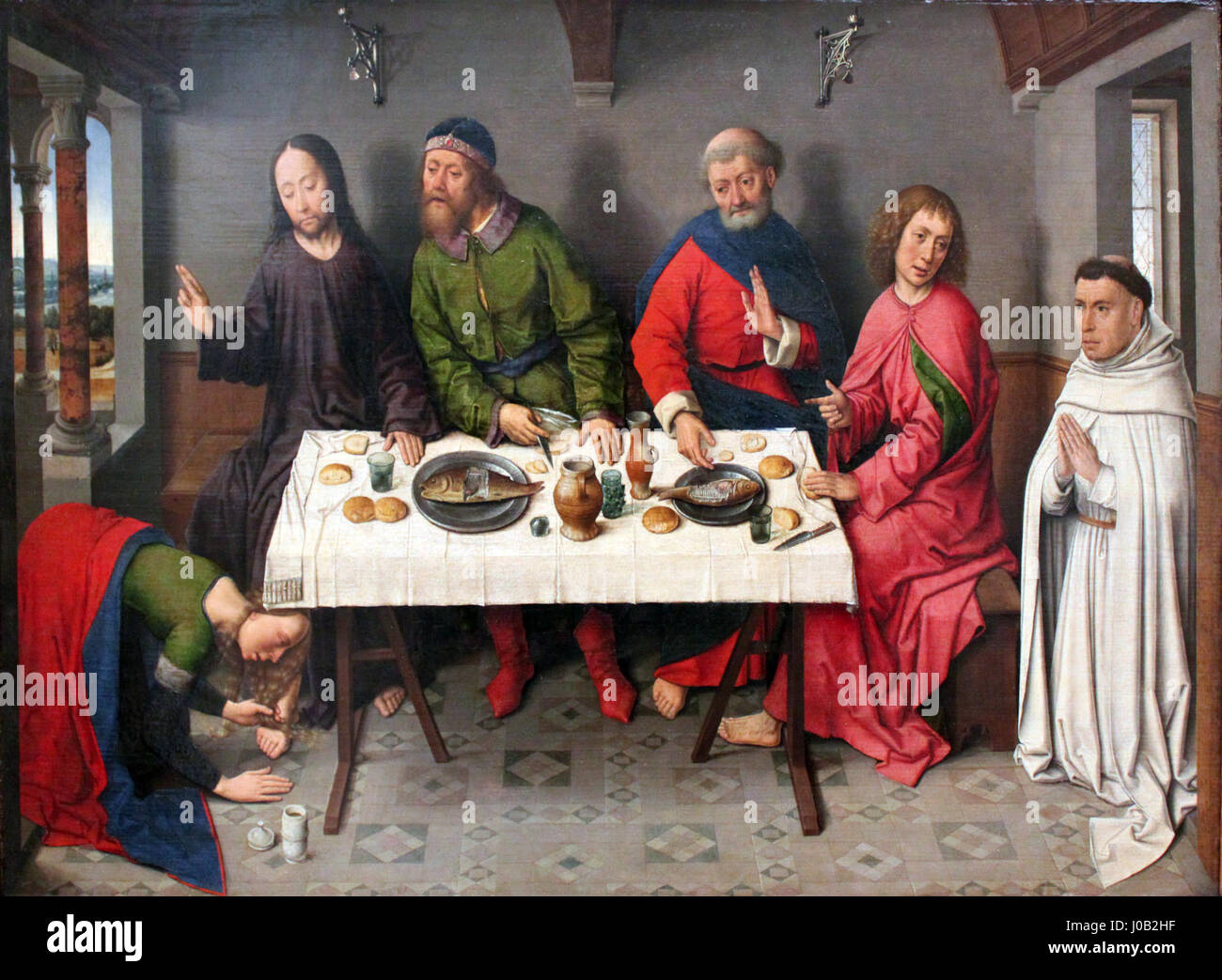 The painting 'Christus im Haus des Pharisäers Simon' by Dirk Bouts from ...