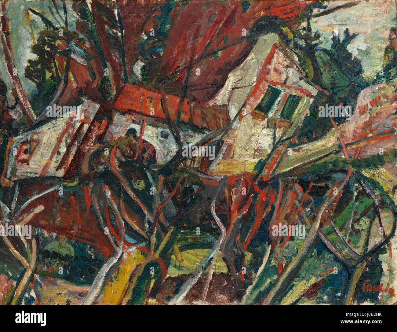 Chaïm Soutine - Paysage aux toits Rouges (1919 Stock Photo - Alamy