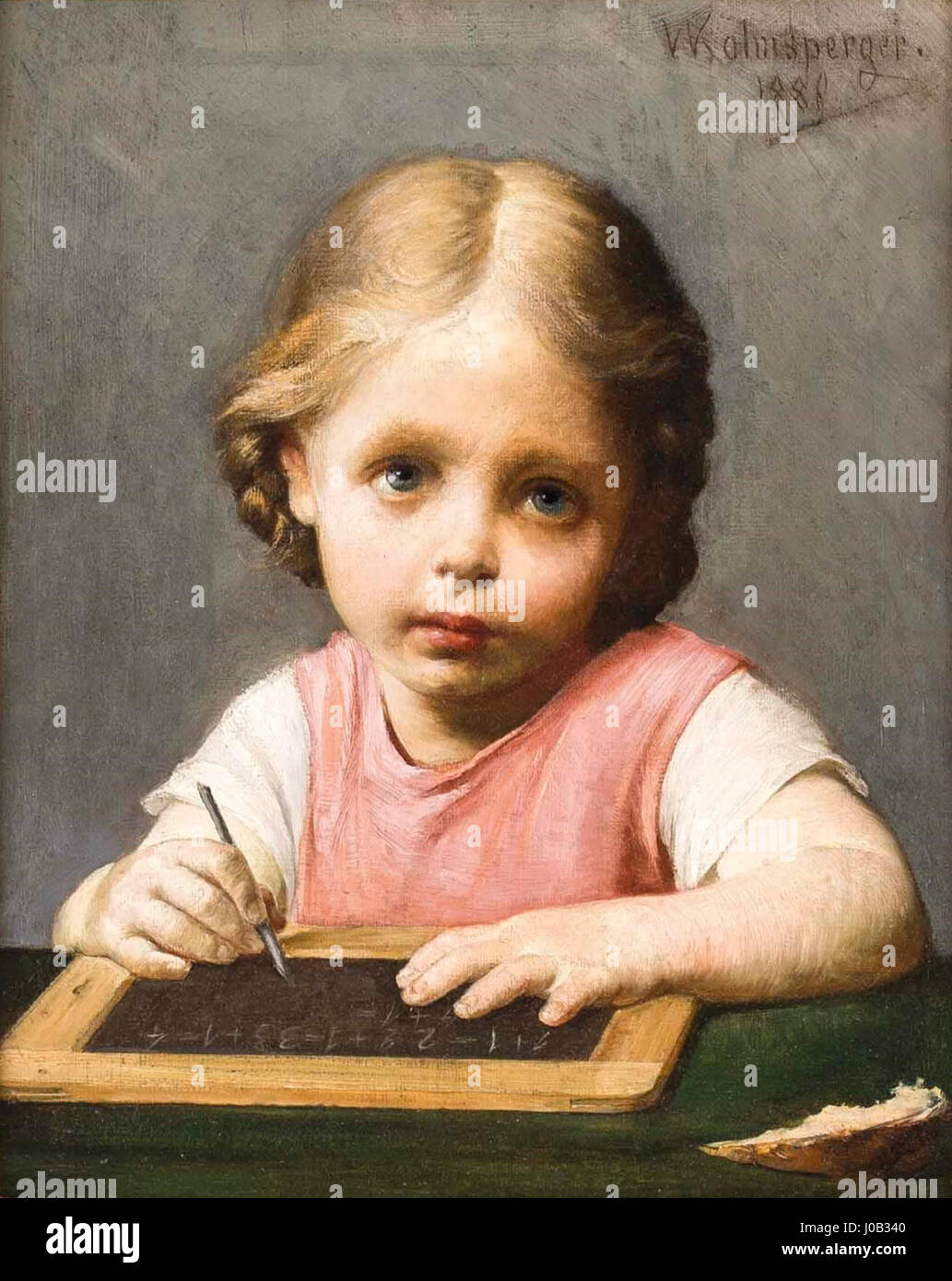 'Wetti bei Hausaufgabe' by Waldemar Kolmsperger dŽ, painted in 1880 ...