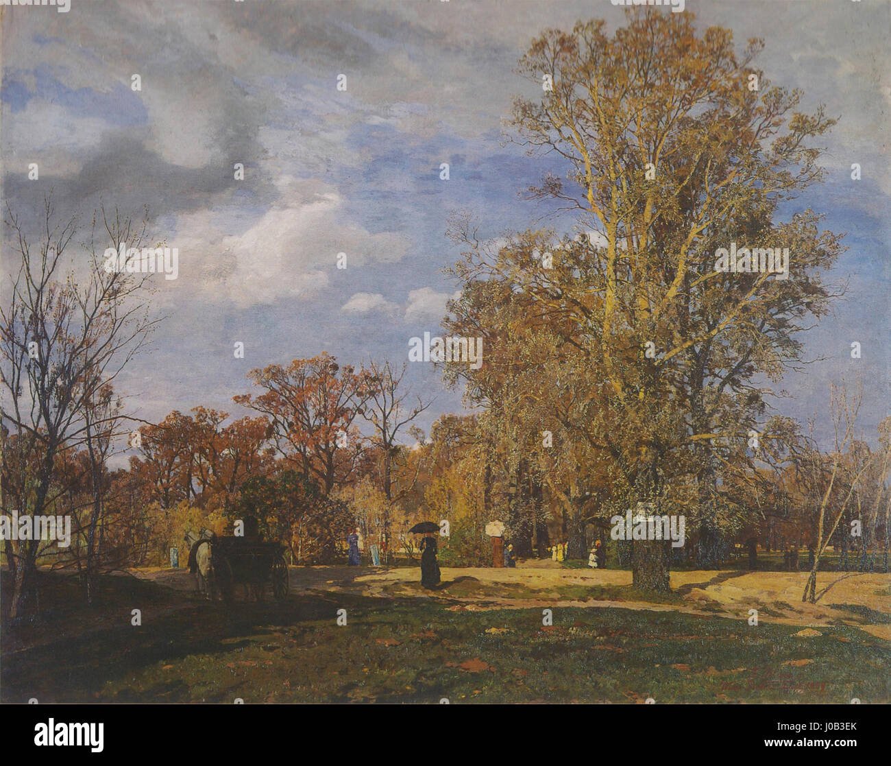 ‘April Day in the Prater’ by Tina Blau, painted in 1889, captures a ...