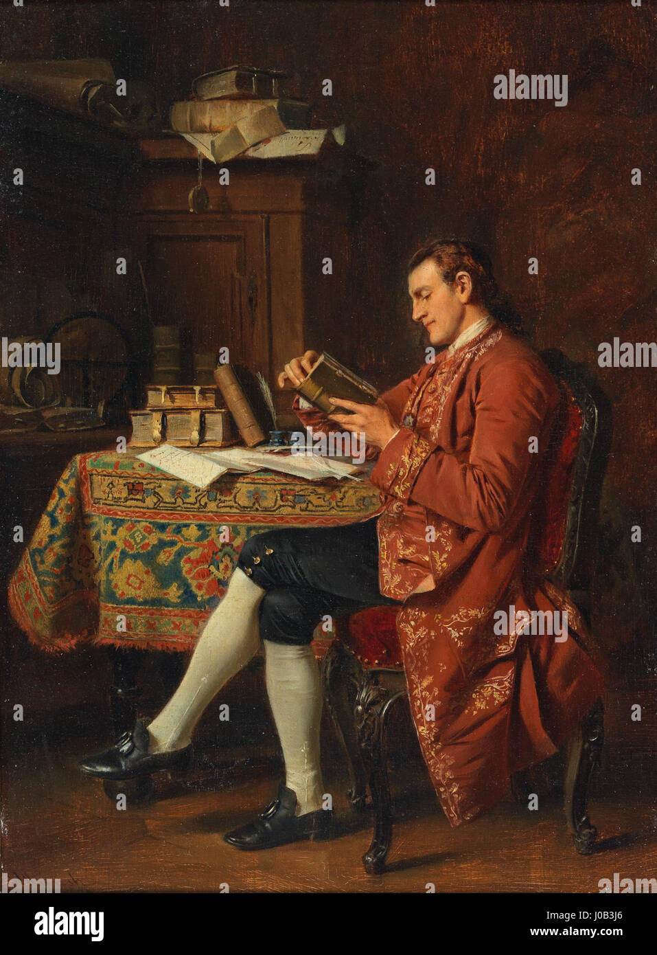Joseph Munsch's 'Der Bücherfreund' (The Book Lover) portrays an ...
